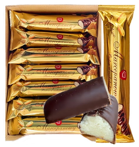 Baton MARCEPAN w Czekoladzie Arachidowo - Marcepanowy WOLNOŚĆ 28 x 90g ...
