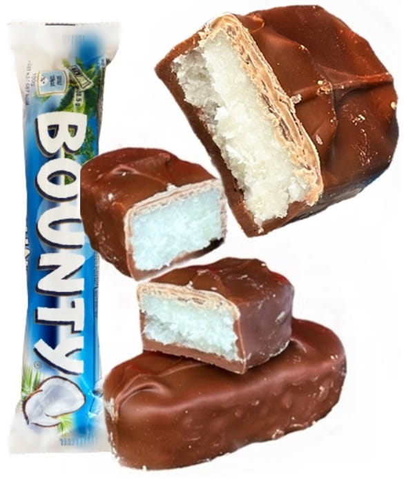 Baton Kokosowy BOUNTY z Wiórkami Kokosowymi w Czekoladzie 24 x 57g ...