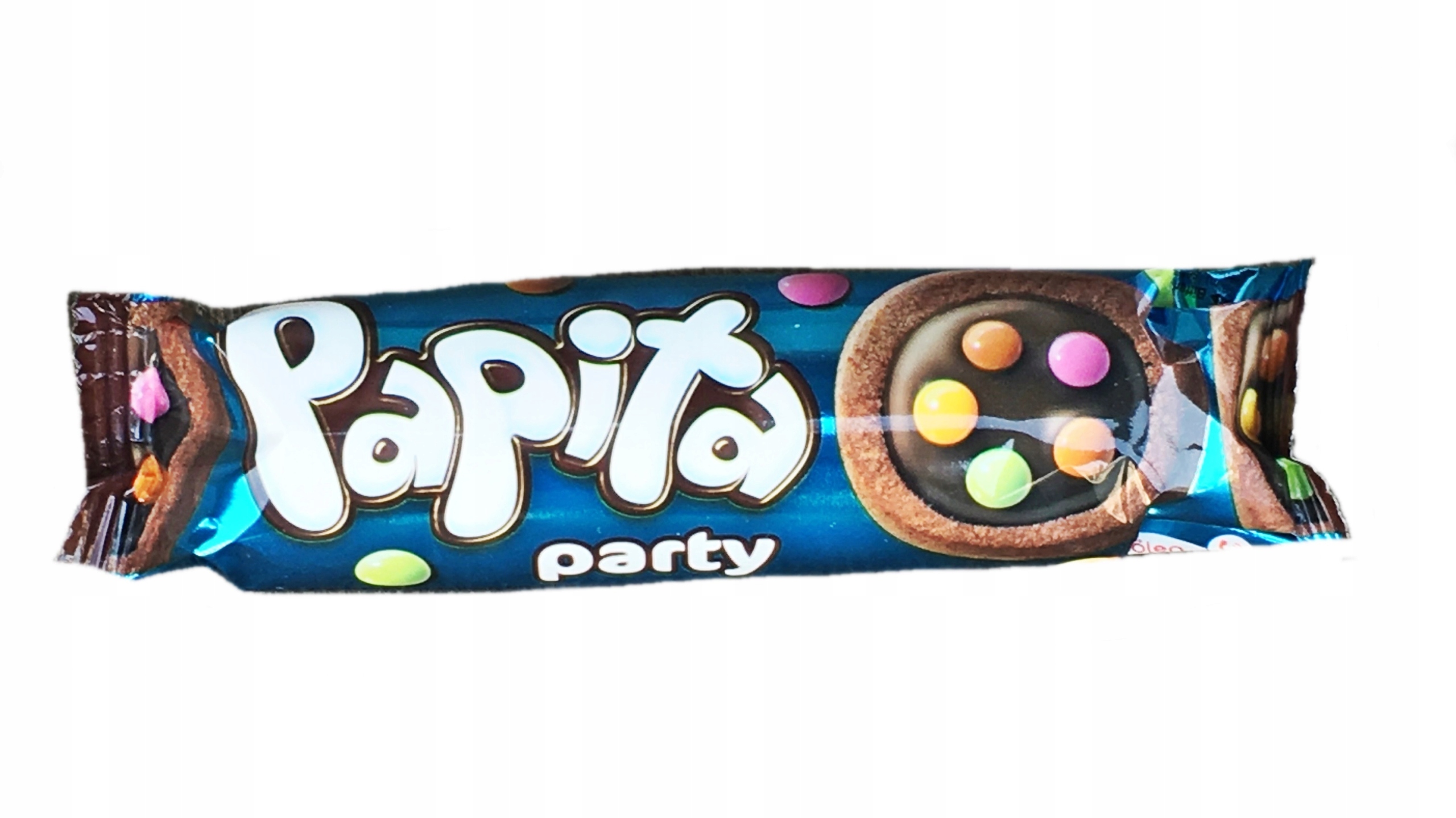 D Ciasteczka PAPITA PARTY KAKAO z lentilkami 63g DORAN Hurtownia Słodyczy